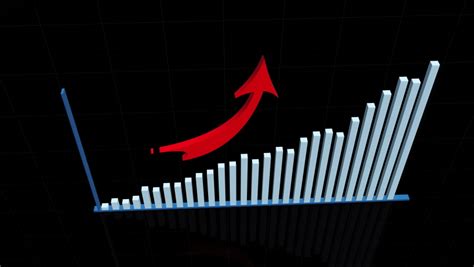 Animation Ascending Blue Histogram Chart Uparrow Stock Footage Video