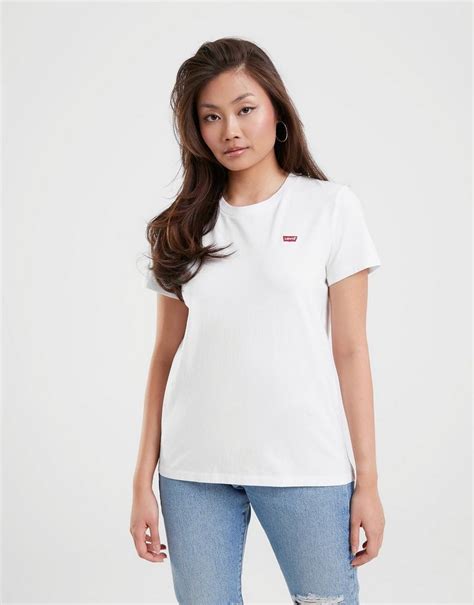 Levis T Shirt Perfect Tee 39185 0006 Kolor Biały Damskie Ubrania W