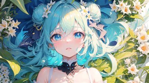 Wallpaper Girl Flowers Choker Anime Hd Picture Image