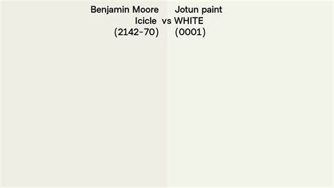 Benjamin Moore Icicle 2142 70 Vs Jotun Paint White 0001 Side By