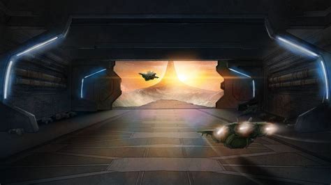 File HOD ConceptArt Pelican Hangar Halopedia The Halo Wiki