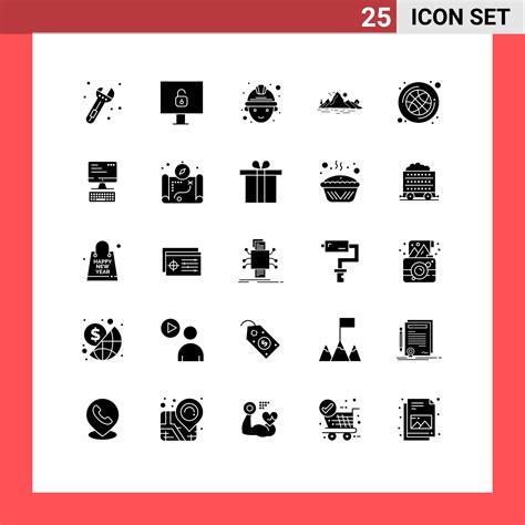 25 Universal Solid Glyphs Set for Web and Mobile Applications game basketball worker ball ...