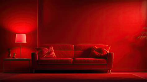 Premium Photo Vibrant Blurred Red Interior