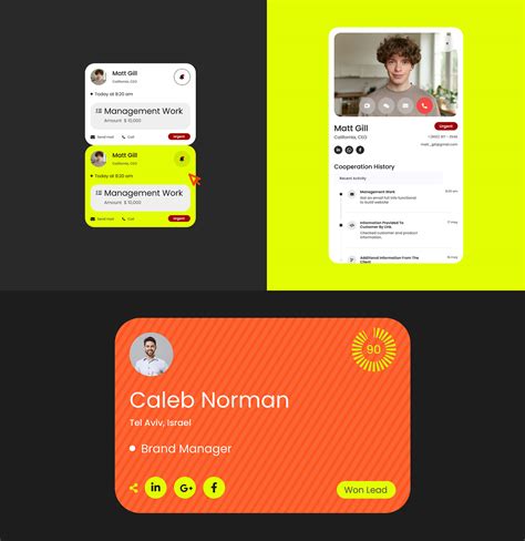 Crm Interface Uxui Schedule Lead And Task Behance