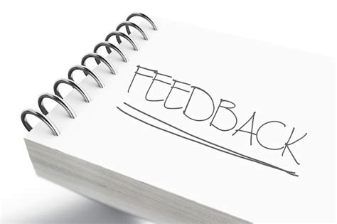 premium photo 3d notepad with feedback text