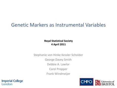 ppt genetic markers as instrumental variables powerpoint presentation