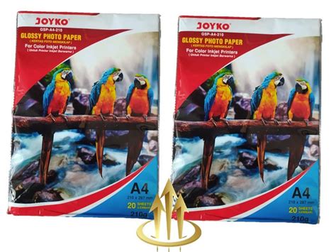 TWINS STATIONERY Kertas Foto A4 210 Gram Joyko Glossy Photo Paper A4