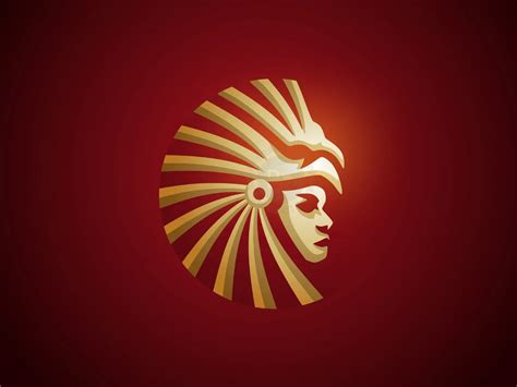 Golden Apache Man Logo Branition