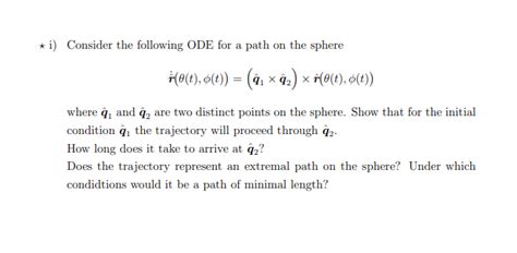 Solved Problem Shortest Path On A Sphere We Describe Chegg