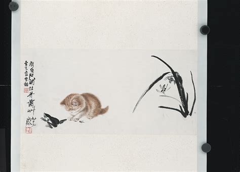1141 齐白石 猫趣图国画超高清大图原图扫描真迹全图书画图片下载