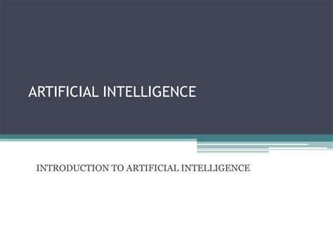SOLUTION: Artificial intelligence introduction to artificial intelligence - Studypool