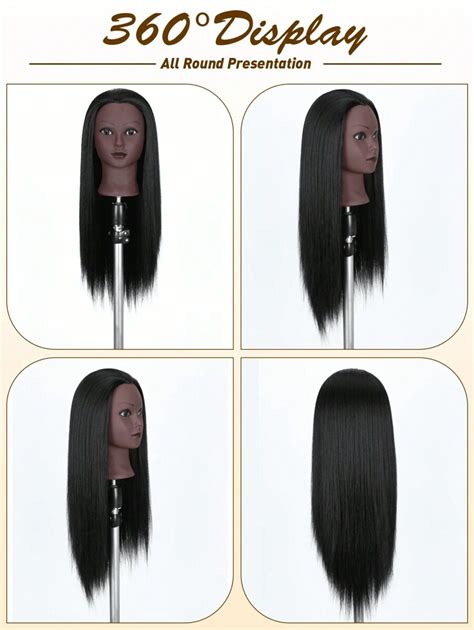 Tête de mannequin de 26 pouces avec cheveux tête de poupée de