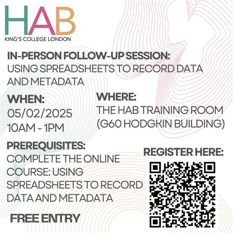 In Person Follow Up Workshop Using Spreadsheets To Record Data And