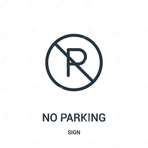 Vector Del Icono Del Estacionamiento Prohibido De La Colección De La