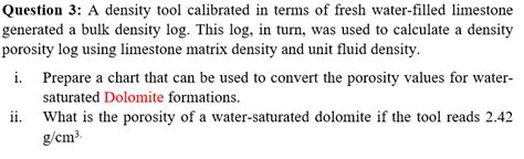 Solved Question 3 A Density Tool Calibrated In Terms Of Chegg Com