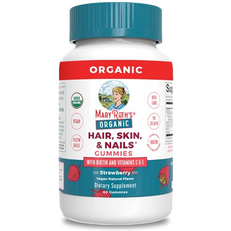 Hair Skin And Nails Vitamin Gummies Maryruth Organics