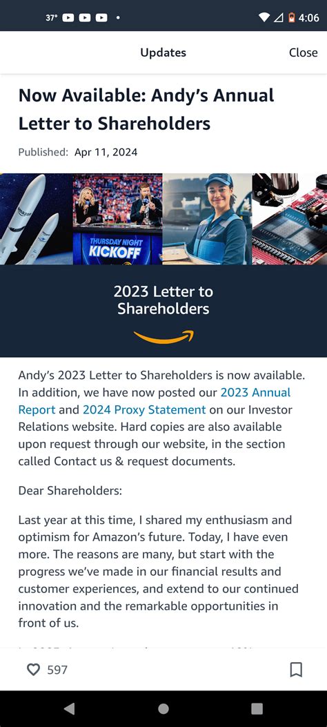 What Are Your Thoughts On Jassys Letter To 2023 Shareholders Ramazonfc