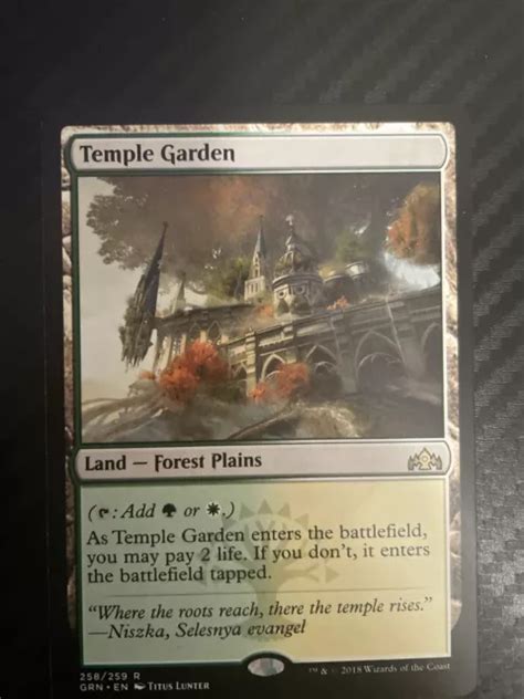 Magic The Gathering Temple Garden Guildes Of Ravnica Rare 258 Mtg