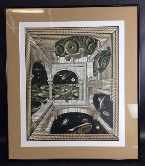 Lot M C Escher 1898 1972 Lithograph Another World