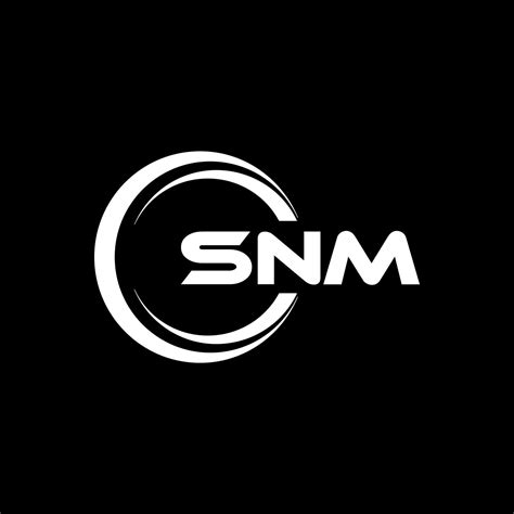 Snm Letter Logo Design In Illustration Vector Logo Calligraphy