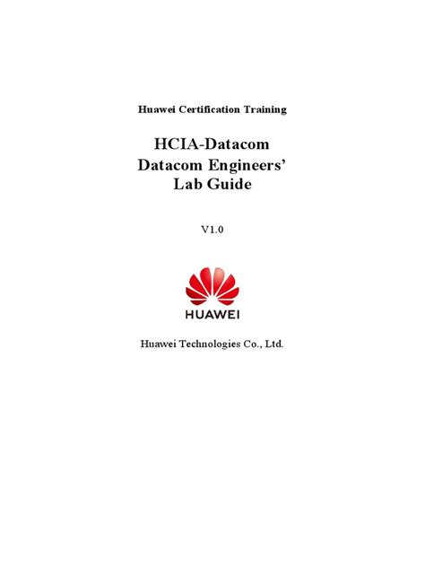 Hcia Datacom V10 Lab Guide Pdf Internet Protocol Suite Computer