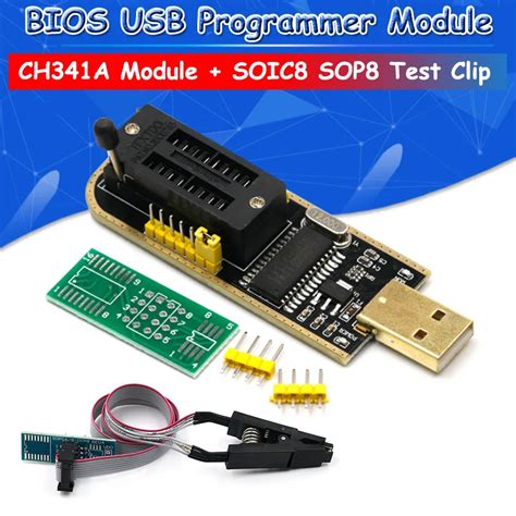 Ch A Series Eeprom Flash Bios Usb Programmer Module Soic Sop Test Clip For Eeprom