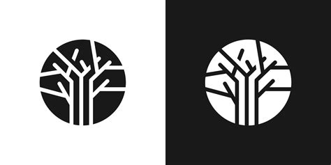 Logo Design Combining A Circle Shape With A Tree 32469497 Vector Art At Vecteezy