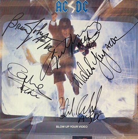 Acdc Blow Up Your Video Signed Album