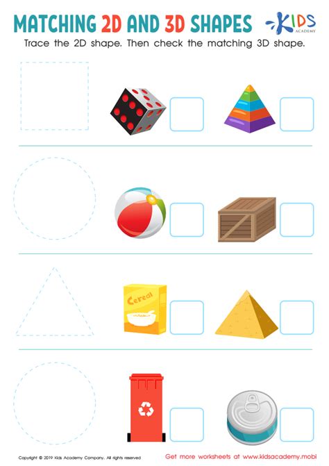 2d 3d Shapes Worksheets Grade 1