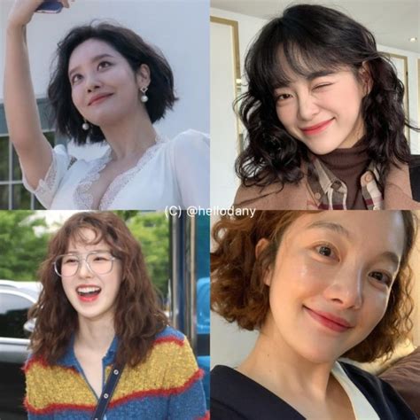 짧은 단발 중단발 히피펌 여자 파마 스타일링팁 어울리는 얼굴형 네이버 블로그