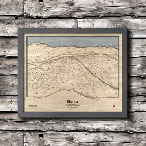 Eldora Colorado Ski Trail Map Art 3d Wood Map T For Skiers