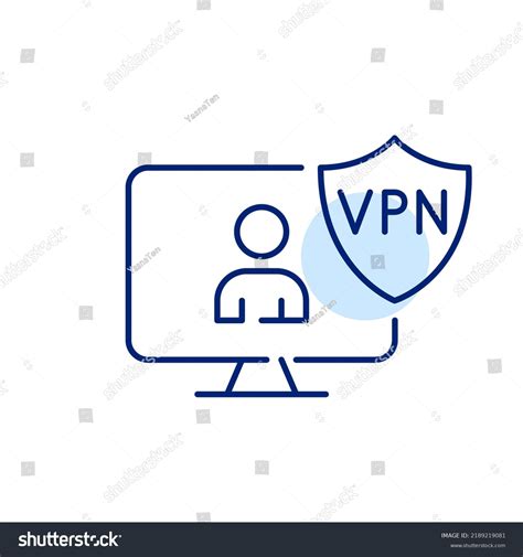 Vpn User On Desktop Computer Pixel Stock Vector Royalty Free 2189219081 Shutterstock