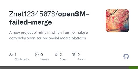 GitHub Znet OpenSM Failed Merge A New Project Of Mine In Which I Am To Make A