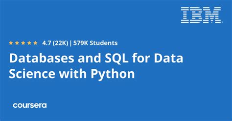 Databases And SQL For Data Science With Python Coursera