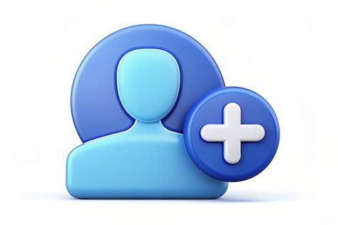 D Add User Icon Create Group Symbol New Profile Account People Icon And Plus Avatar Human