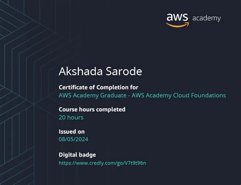 Akshada Sarode On Linkedin Aws Cloudcomputing Cloudcertified