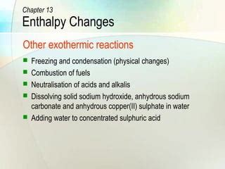 C Enthalpy Change PPT Free Download
