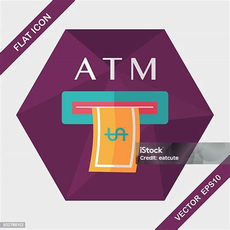 Atm 평편 아이콘크기 긴 Shadow 2015년에 대한 스톡 벡터 아트 및 기타 이미지 2015년 고객 구매 Istock