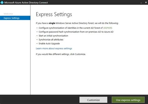 Install And Configure Azure AD Connect JGSpiers Com