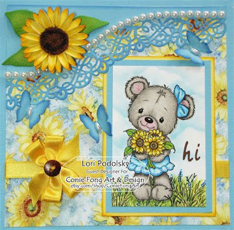 Sale Digital Stamp Digi Stamp Digistamp Sunflower Bella By Etsy