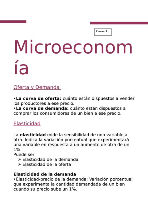 Microeconomia Microeconom ía Oferta y Demanda La curva de oferta