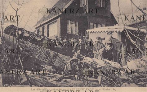 Carte Postale Avion Français Abattu à Differdange En 1917 Vue Rare