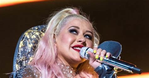 Christina Aguilera Risks Baring All As She Covers Intimates With Nothing But Sequins Daily Star