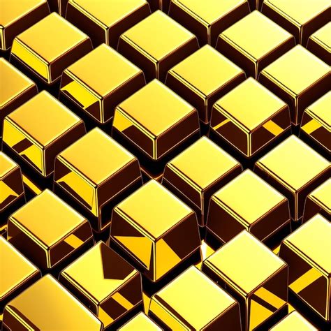Premium Ai Image Golden Cubes Background