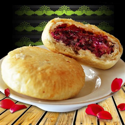 轩庆 酥皮鲜花饼 月饼 玫瑰饼 云南玫瑰花饼 10件包邮买10送1轩庆食品旗舰店