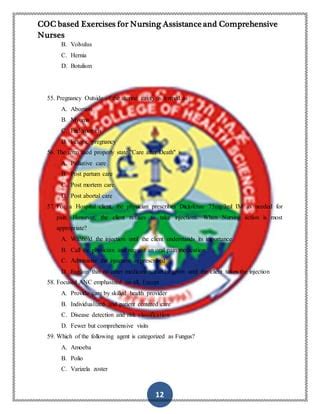 COC Based Excercises For Health Professionals DOCX