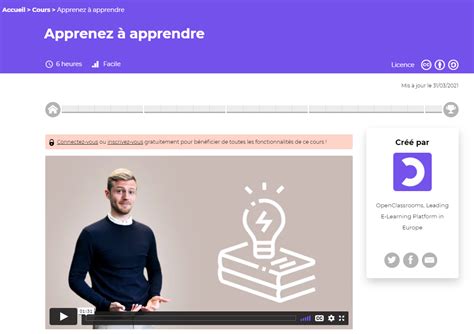 Apprenez à Apprendre Le Cours En Ligne Dopenclassrooms