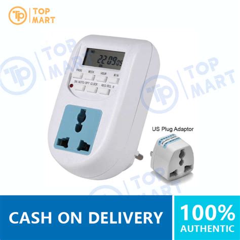 Digital Timer AL 06 Electronic Digital Mains EU Plug In Timer Switch Socket With US Plug Adapter