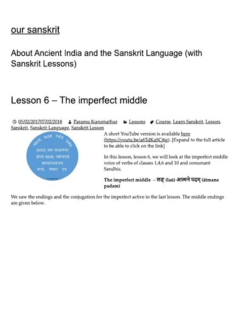 lesson 6 the imperfect middle pdf