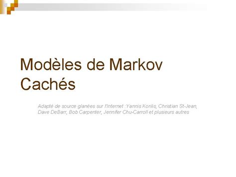 modles de markov cachs adapt de source glanes